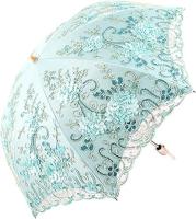 China Product Folding 3D Flower Embroidery UV Sun Fashion Umbrella for Wedding Ceremony for sale