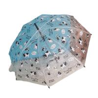 China Rubber Coating Handle Pet Dog Transparent Umbrella for Children Student 21 Inch Fiber for sale