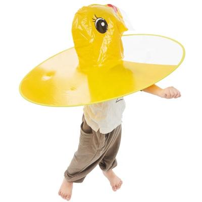 China UFO Shape Handle Children's Raincoat Transparent Waterproof Poncho for Outdoor Fun for sale