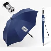 China Custom Logo Prints Sublimation Golf Umbrella with All in 1 Function and Fiberglass Ribs for sale