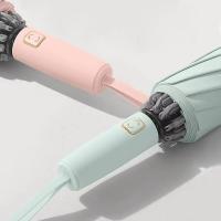 China Metal Shaft 10K Reverse Windproof Sombrinha Umbrella Corporate Gift Set Custom Logo for sale