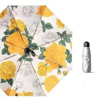 China Titanium Silver Victoria-Secret Printing Flower Umbrella for Adults and Corporate Gifts for sale