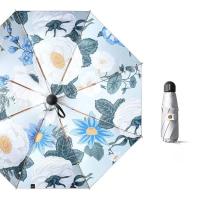 China Titanium Silver Victoria-Secret Printing Flower Umbrella for Adults and Corporate Gifts for sale