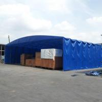 China Galvanized Steel Frame Push and Pull Folding Garage Carport for Waterproof Car Wash for sale