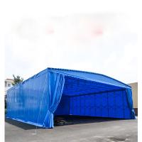 China Galvanized Steel Frame Push and Pull Folding Garage Carport for Waterproof Car Wash for sale