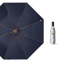 China 3 Folding Silver Titanium Umbrella for Corporate Gifts UV Protection Portable Durable for sale