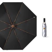 China 3 Folding Silver Titanium Umbrella for Corporate Gifts UV Protection Portable Durable for sale