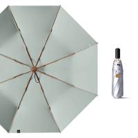 China 3 Folding Silver Titanium Umbrella for Corporate Gifts UV Protection Portable Durable for sale