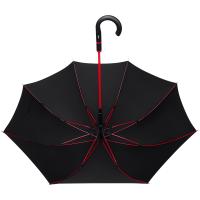 China Designer Luxury Sports Handle Exclusive Supply Red Fiberglass Golf Umbrella for Adults for sale