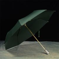 China Manual Control Diamond Insert Handle 3 Fold Umbrella Unique Rain Umbrellas for Women for sale