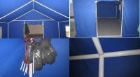 China Thickened Galvanized Pipe Camping Tent for Construction Staff in Disaster Relief Site for sale