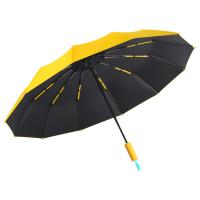 China UV-Protection 72 Ribs 3 Fold Umbrella with Contrasting Colors and Customized Logo for sale
