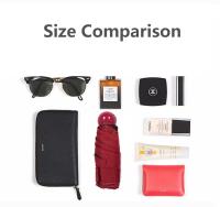 China Polyester Mini 5 Fold Anti UV Pill Black Coated Umbrella Rain Pocket Foldable Umbrellas for sale