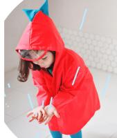 China Transparent Long Raincoat for Little Dinosaur Children in Kindergarten and Grade 1-3 for sale