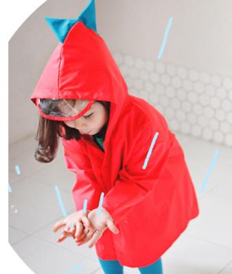 China Transparent Long Raincoat for Little Dinosaur Children in Kindergarten and Grade 1-3 for sale