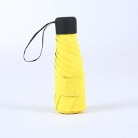 China Business Gifts Popular Telescopic Black Umbrella with Steel Shaft 5 Fold Mini UV Pocket for sale