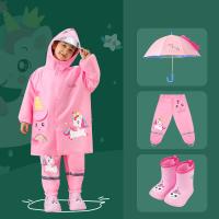 China Cartoon Children's Raincoat Oxford Material Customized Color Cute Baby Dinosaur Design for sale