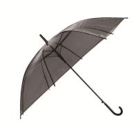 China Plastic Shaft Transparent Advertising Umbrella with All in 1 Function and Printing for sale