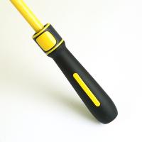 China 30 Inch Fiber Straight Double Golf Umbrella with Semi-automatic Control and Color Handle for sale