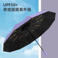 China Automatic Three-Fold Business Umbrella with Double Keel Design and Sunblock Function for sale