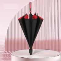 China Business Must-Have Double Large Golf Umbrella with Clear Vinyl Cover and Long Handle for sale