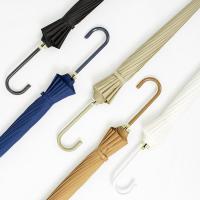 China Minimalism Style Leather Handle 16 Bone Double Weather Umbrella for Advertising Gift for sale