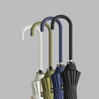 China Minimalism Style Leather Handle 16 Bone Double Weather Umbrella for Advertising Gift for sale