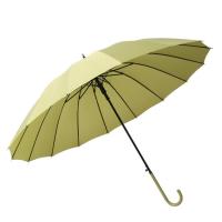 China Minimalism Style Leather Handle 16 Bone Double Weather Umbrella for Advertising Gift for sale