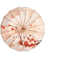 China 190T Pongee Three Fold Manual Sun Umbrella for UV Protection and Printing Advertising Logo for sale