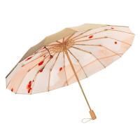 China 190T Pongee Three Fold Manual Sun Umbrella for UV Protection and Printing Advertising Logo for sale