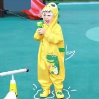 China Kindergarten Baby Rain Gear featuring Cartoon Dinosaur Print for Outdoor Activities for sale