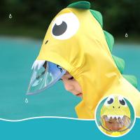 China Kindergarten Baby Rain Gear featuring Cartoon Dinosaur Print for Outdoor Activities for sale