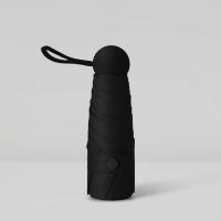 China Portable Mini Capsule Pocket Five Folding Umbrella Vinyl Sunshade UV Protection AD Printed for sale