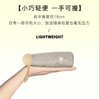 China Five-folding Umbrella Women's Sunblock Portable Clear Umbrella Vinyl Sun Capsule Umbrella for sale