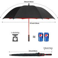 China Fiberglass Frame 60-inch All-Fiber Windproof Double-Layer Golf Umbrella for Adults for sale