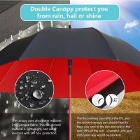 China Fiberglass Frame 60-inch All-Fiber Windproof Double-Layer Golf Umbrella for Adults for sale
