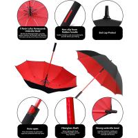 China Fiberglass Frame 60-inch All-Fiber Windproof Double-Layer Golf Umbrella for Adults for sale