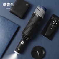China Business Gift Three-folding Umbrella with LED Light and Fully Automatic Function for sale