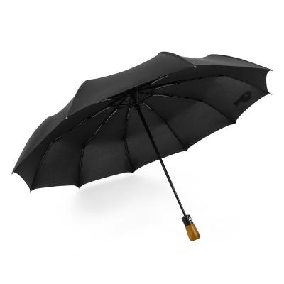 China 23 Inches Fiberglass Frame Vinyl Umbrella with Auto Open and Wood Handle in Market for sale