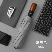 China 23 Inches Fiberglass Frame Vinyl Umbrella with Auto Open and Wood Handle in Market for sale