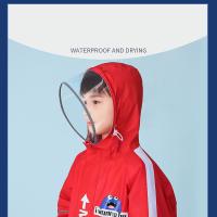 China 2023 Children's Raincoats Boys' Primary School Waterproof Clothing with Bag and Poncho for sale