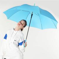 China Full Fiber Customized Integrated Bending Handle Golf Umbrella Automatic Open Advertising for sale