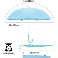 China Full Fiber Customized Integrated Bending Handle Golf Umbrella Automatic Open Advertising for sale