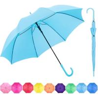 China Full Fiber Customized Integrated Bending Handle Golf Umbrella Automatic Open Advertising for sale