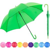 China Full Fiber Customized Integrated Bending Handle Golf Umbrella Automatic Open Advertising for sale