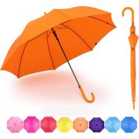 China Full Fiber Customized Integrated Bending Handle Golf Umbrella Automatic Open Advertising for sale