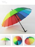 China Bank and Insurance Stall Gift Red 16 Bone Straight Rod Umbrella with Ponegee Fabric for sale