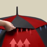 China Customized Logo 8-Bone Automatic Double-Layer Golf Men's Umbrella for Stormy Days for sale