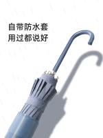 China 190T Pongee Density Printing Logo Long Handle Straight Umbrella for Business Gifts for sale