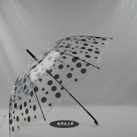 China Creative Transparent Umbrella Plastic Handle Straight Pole Automatic Advertising Gift for sale